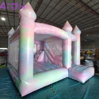 China Party Tie Dye Color Inflatable Bounce House Slide Tie Dye Bouncy Castle for sale