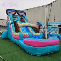 China Giant 9x3m Inflatable Waterslide Customized Size Inflatable PVC Water Slide For Kids And Adults for sale