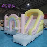 China Commercial Inflatable Rainbow Bounce House Party Rainbow Bouncy House Combo for sale