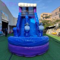 China Commercial Inflatable Kids Big Blow Up Waterslide Palm Tree Backyard Water Slide Combo With Pool for sale