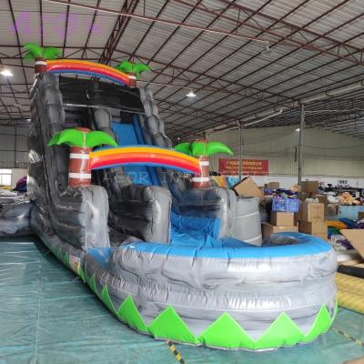 China Commercial Grade 8x3m Bounce House Blow Up China Backyard Moonwalk Inflatable Water Slide for sale