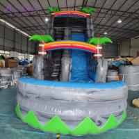 China Commercial Grade 8x3m Bounce House Blow Up China Backyard Moonwalk Inflatable Water Slide for sale