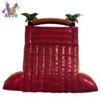 China Palm Tree Inflatable Water Slide For Kid Inflatable Slide With Pool for sale