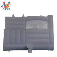 China White Bounce House Pastel Jumping Wedding Bounce Castle With Balloon for sale