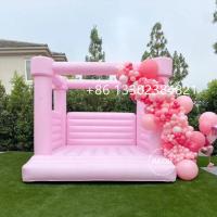China Commercial Grade Light Pastel Color Bounce House Inflatable Jumping White Bouncy for sale