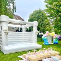 China Commercial Grade Light Pastel Color Bounce House Inflatable Jumping White Bouncy for sale