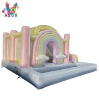 China Pastel Bounce House Inflatable Bouncer Castle Wedding Inflatable Bounce House for sale