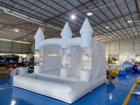 China Hot Sale White Bounce House Pastel Jumping Wedding Bounce Castle Balloons for sale