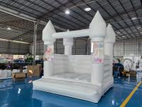 China Commercial PVC Rental Inflatable Jumper White Bouncy Castle 8x8 Bouncer For Sale for sale