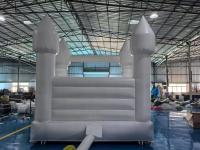 China Commercial PVC Rental Inflatable Jumper White Bouncy Castle 8x8 Bouncer For Sale for sale