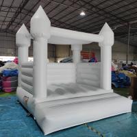 China Mini Size 8*8ft Inflatable White Jumping Bounce House For Wedding Birthdays Party for sale