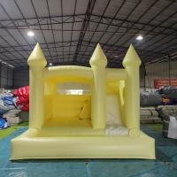 China Inflatable White Wedding Bounce House with Blower PVC Bouncy Castle Jumping Bed for Parties for sale