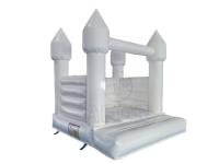 China Inflatable White Bounce House Bouncy Jump Castle With Air Blower For Kids All Ages Birthday Party Wedding for sale