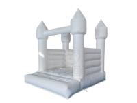 China Inflatable White Bounce House Bouncy Jump Castle With Air Blower For Kids All Ages Birthday Party Wedding for sale