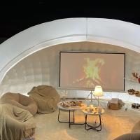 China High Quality Large White Inflatable Round Tent Portable Inflatable Air Dome Tent for sale