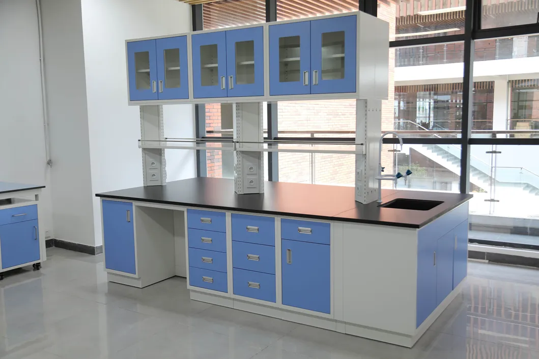 High Quality Steel Wood Laboratory Furniture Chemistry Lab Workbench Island Bench