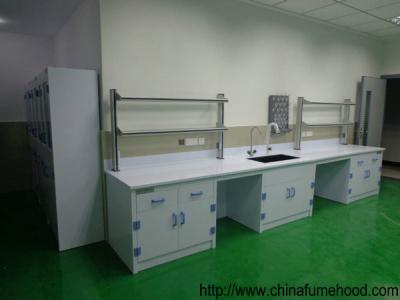 China PP Structure Lab Tables And Furnitures 8-10mm Worktops Anti Corrosive Reagent Shelf for sale