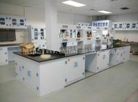 China Floor Mounted Chemistry Lab Cabinets Ploypropylene Island Table Workbenches for sale