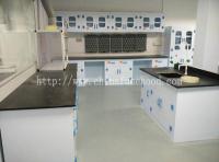 China Floor Mounted Chemistry Lab Cabinets Ploypropylene Island Table Workbenches for sale