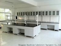 China Acid Resistant Wood Lab Furniture Aluminum Alloy Handle 12.7mm Solid Bench Top for sale
