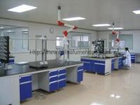 China 3000x1500x850mm Lab Island Bench With Adjustable Footing Wooden Cabinets for sale
