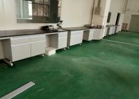 China White Wood Lab Workbench Furniture With Steel Frame For High School / Hospital for sale