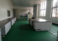 China White Wood Lab Workbench Furniture With Steel Frame For High School / Hospital for sale