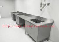 China Customize Made 304 Stainless Steel Lab Furniture Popular Stainless Steel Sink Bench Cleaning Work Bench for sale
