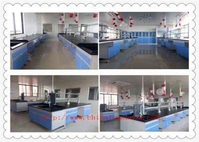 China Resistance To Chemical Wood Lab Furniture 3000 mm Length  Blue  Color for sale