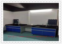 China Resistance To Chemical Wood Lab Furniture 3000 mm Length  Blue  Color for sale