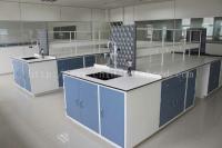 China Cleanroom Modular Lab Benches 12.7mm Alkali Resist Countertops Cold Rolled Steel Frames for sale