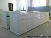 China 1.5*3*0.85m Steel Lab Furniture With Drawers For Science Projects Experiments for sale