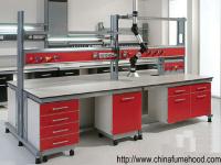China Multi Color Laboratory Benches And Cabinets With Reagnent Shelf / PP Water Faucet for sale