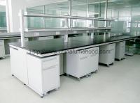 China Alkali Resist Laboratory Wall Bench 1.2 Mm Thick Steel Body And Cabinet for sale