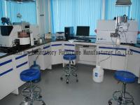 China 850mm Height Steel Lab Furniture 1.0mm Cold Rolled Material With Sinks Faucets for sale