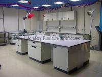China Central Steel Lab Furniture Black 12.7mm Countertops With Sink And Water Tap for sale