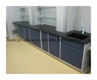 China Hight Adjustable Steel Lab Furniture , Laboratory Wall Bench With Reagent Shelf for sale