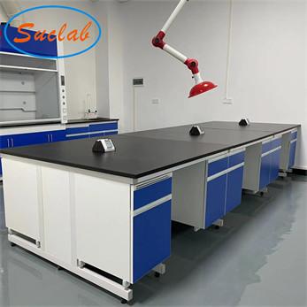China Waterproof Steel Lab Workstation Bench , Anticorrosive Island Benches In Laboratory for sale