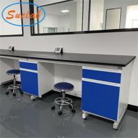 China Waterproof Steel Lab Workstation Bench , Anticorrosive Island Benches In Laboratory for sale