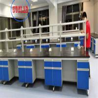 China Customized Blue White Steel And Wood Chemistry Lab Furniture Laboratory Workench Manufacturers for sale
