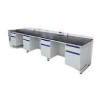 China Multiscene Blue Chemistry Laboratory Furniture , Rustproof Lab Bench With Drawers for sale