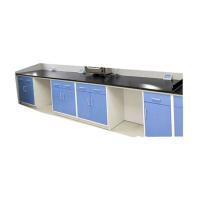 China Multiscene Blue Chemistry Laboratory Furniture , Rustproof Lab Bench With Drawers for sale