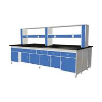 China Multiscene Blue Chemistry Laboratory Furniture , Rustproof Lab Bench With Drawers for sale