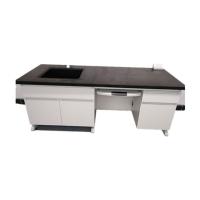 China Multiscene Blue Chemistry Laboratory Furniture , Rustproof Lab Bench With Drawers for sale