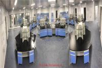 China Fireproof Standard  Steel And Wood Lab Island Bench  /  Laboratory Workbench Furniture for sale