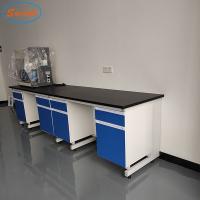 China Hospital Waterproof Chemistry Lab Workbench Anti Corrosion Durable for sale