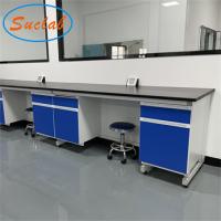 China ISO9001 Antirust Laboratory Workbench Furniture , Steel Wood Engineering Lab Benches for sale