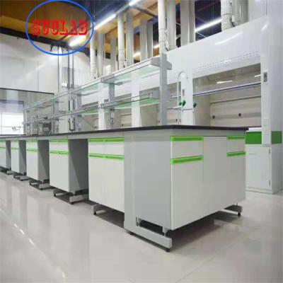 China Steel Wood Chemistry Lab Workbench Practical Multipurpose For Hospital for sale