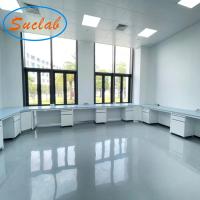 China Grey Modular Chemistry Lab Workbench Alkali Resistant Multi Function for sale