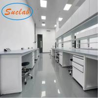 China Grey Modular Chemistry Lab Workbench Alkali Resistant Multi Function for sale